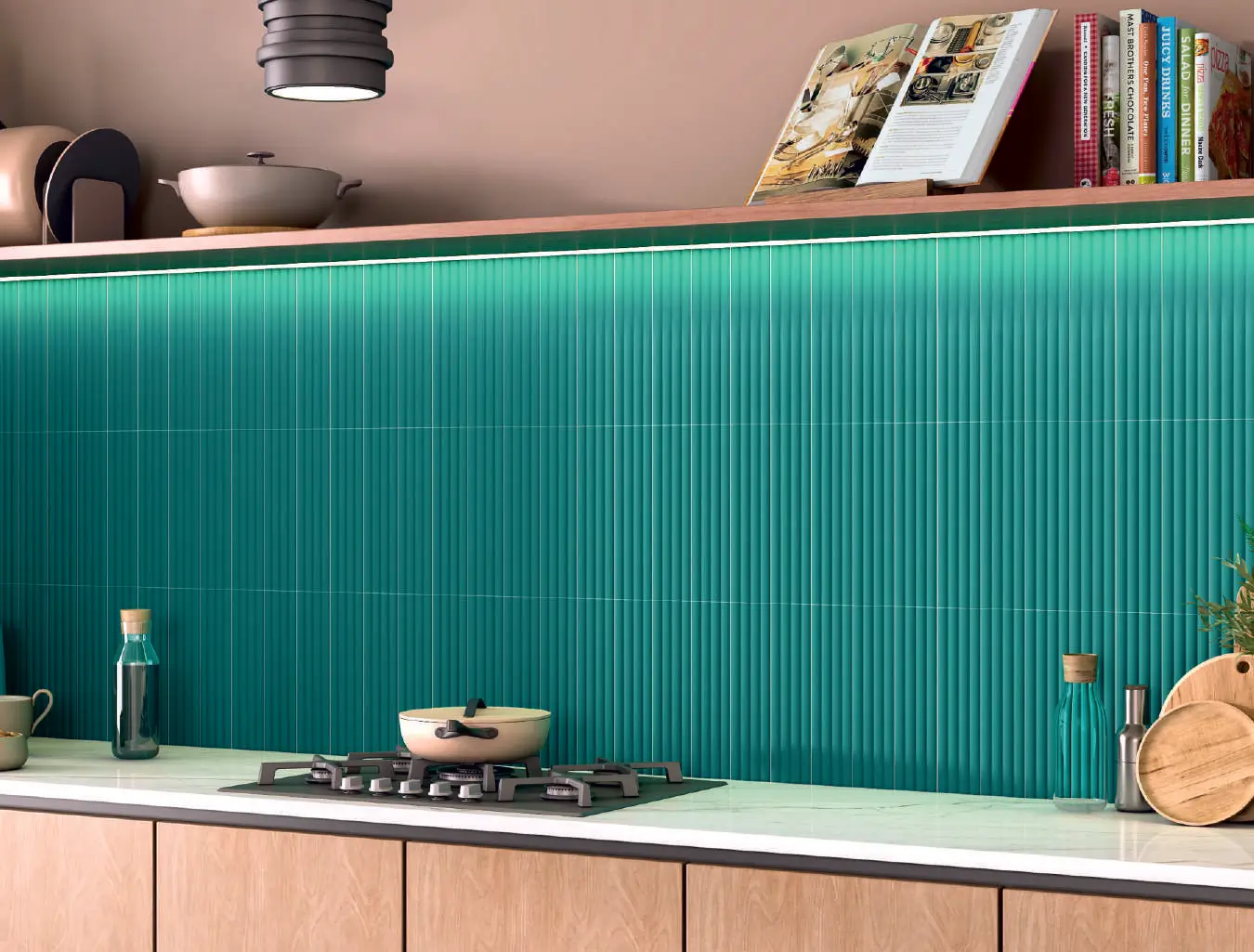 Buy Best Quality 3x12 Flute Tiles Matte Marine Blue